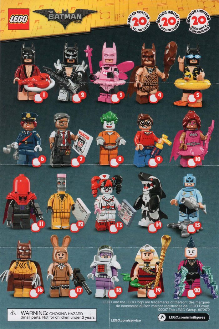 Lego Batman Mini Figures Series 1 Insert List Checklist – Kids Time