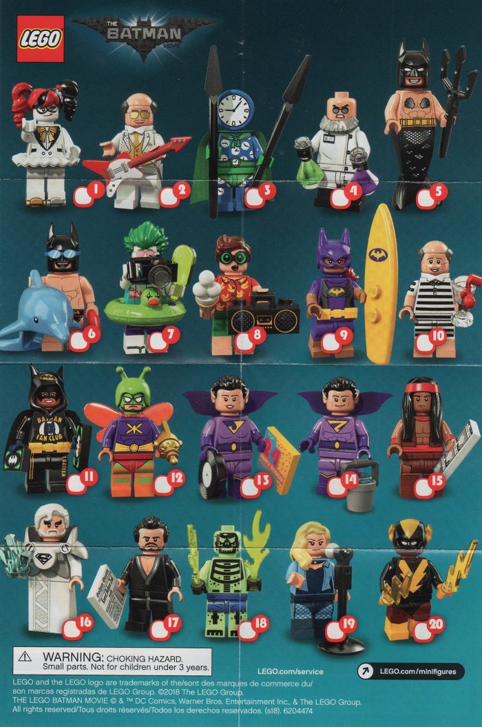 Click Here for Full Size Lego Batman Mini Figures Series 2 Insert List ...