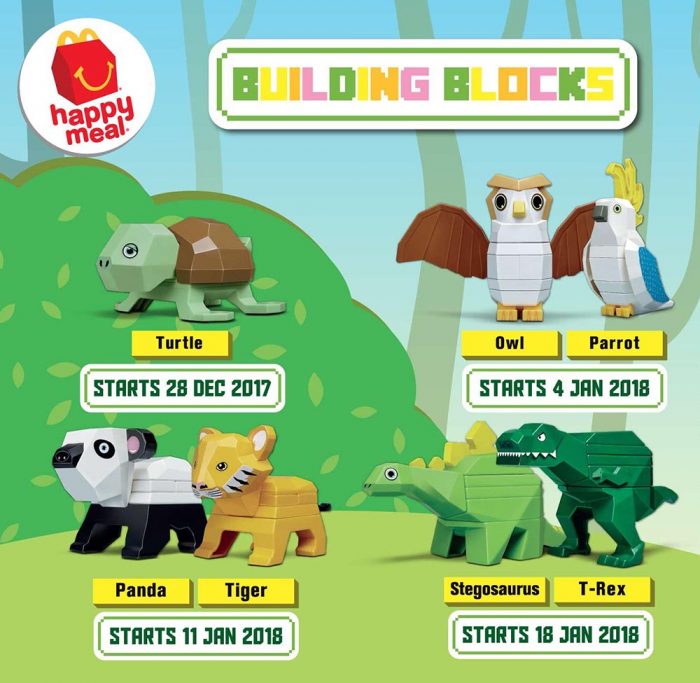 McDonald’s Happy Meal Toys – January 2018 – Building Blocks – Kids Time