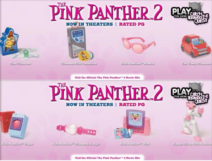 Burger King Jr. Meal Toys 2009 – Pink Panther – Kids Time