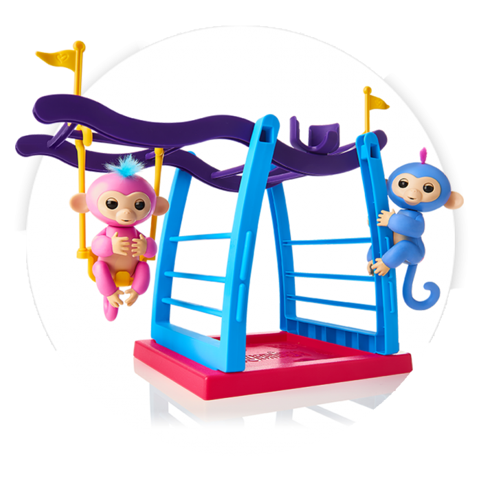 Fingerlings by WowWee Monkey Playsets – Liv & Simona and Monkey Bars ...