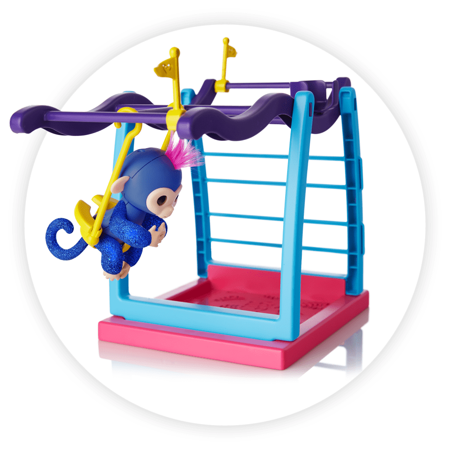 Fingerlings by WowWee Monkey Playsets – Monkey Bars and Naïma Glitter ...