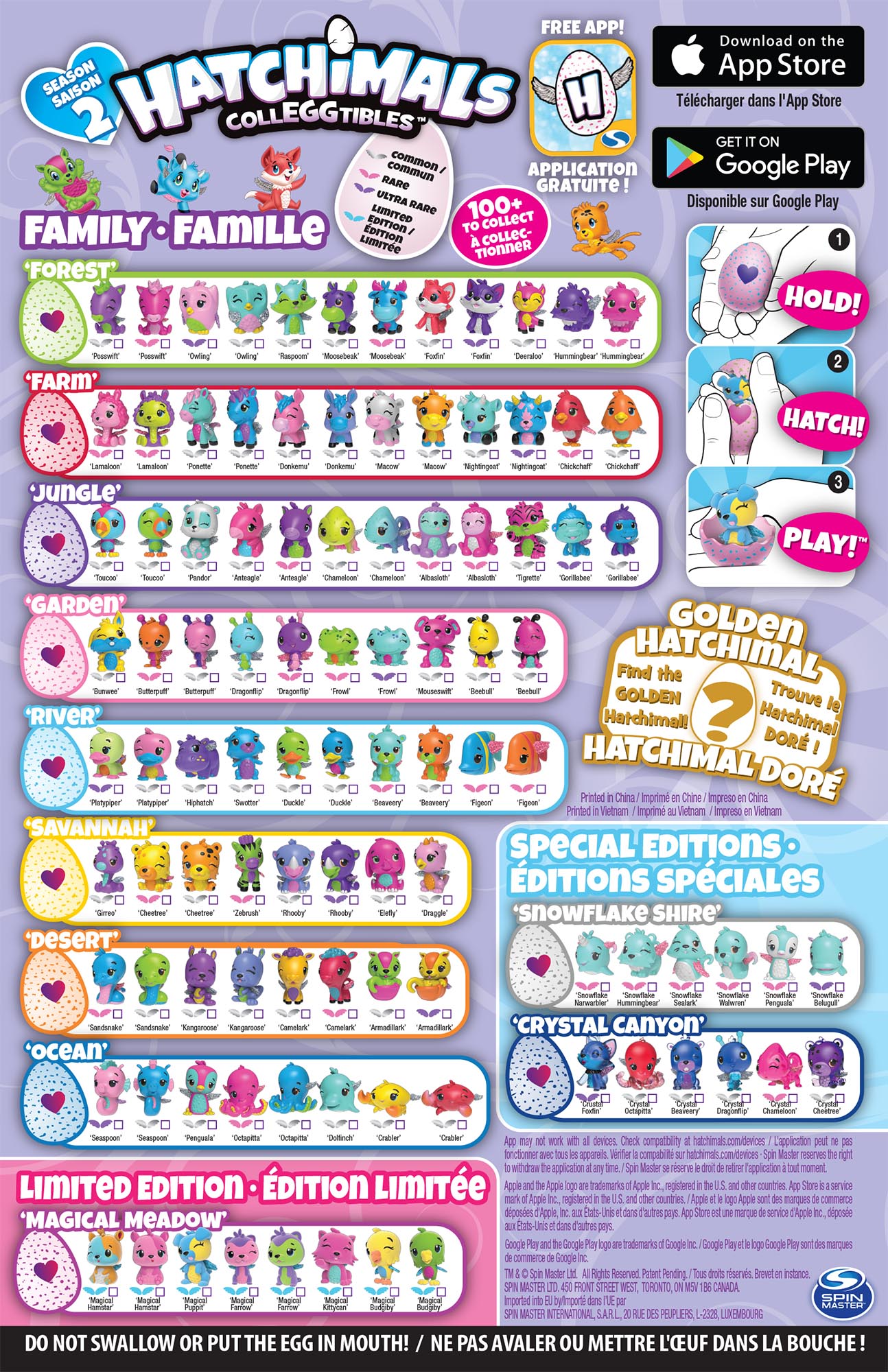 Hatchimals Colleggtibles Season 2 List Family Checklist – Kids Time