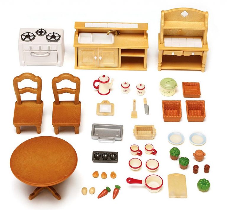 Calico Critters Houses and Furnature – Deluxe Kitchen Set – Kids Time