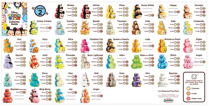 Tsum Tsum Series 2 Collector’s Guide List Checklist – Kids Time