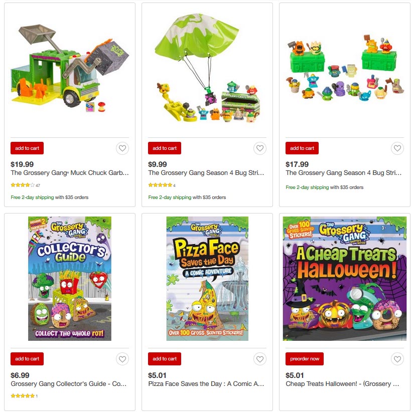 The Grossery Gang – List of Characters Checklist – Kids Time