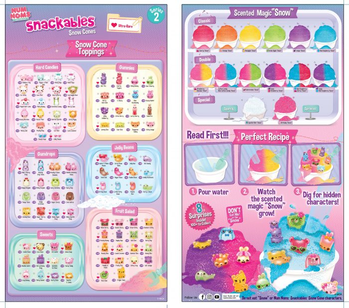 Num Noms Snackables Series 2 Snow Cones Collector Guide List Checklist ...