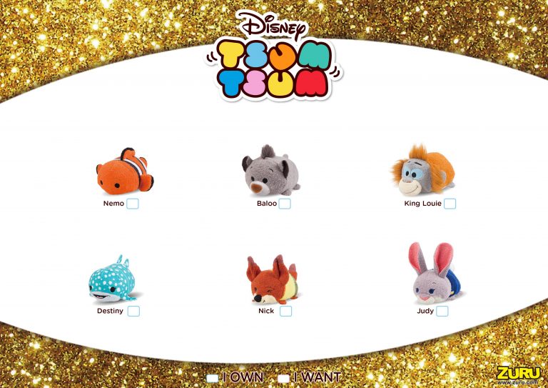 Disney Tsum Tsum – Light and Sound Plush Collection List of Characters ...