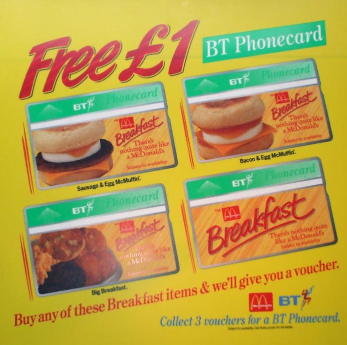 McDonald’s Promotions 1993 – BT Phonecards – Kids Time