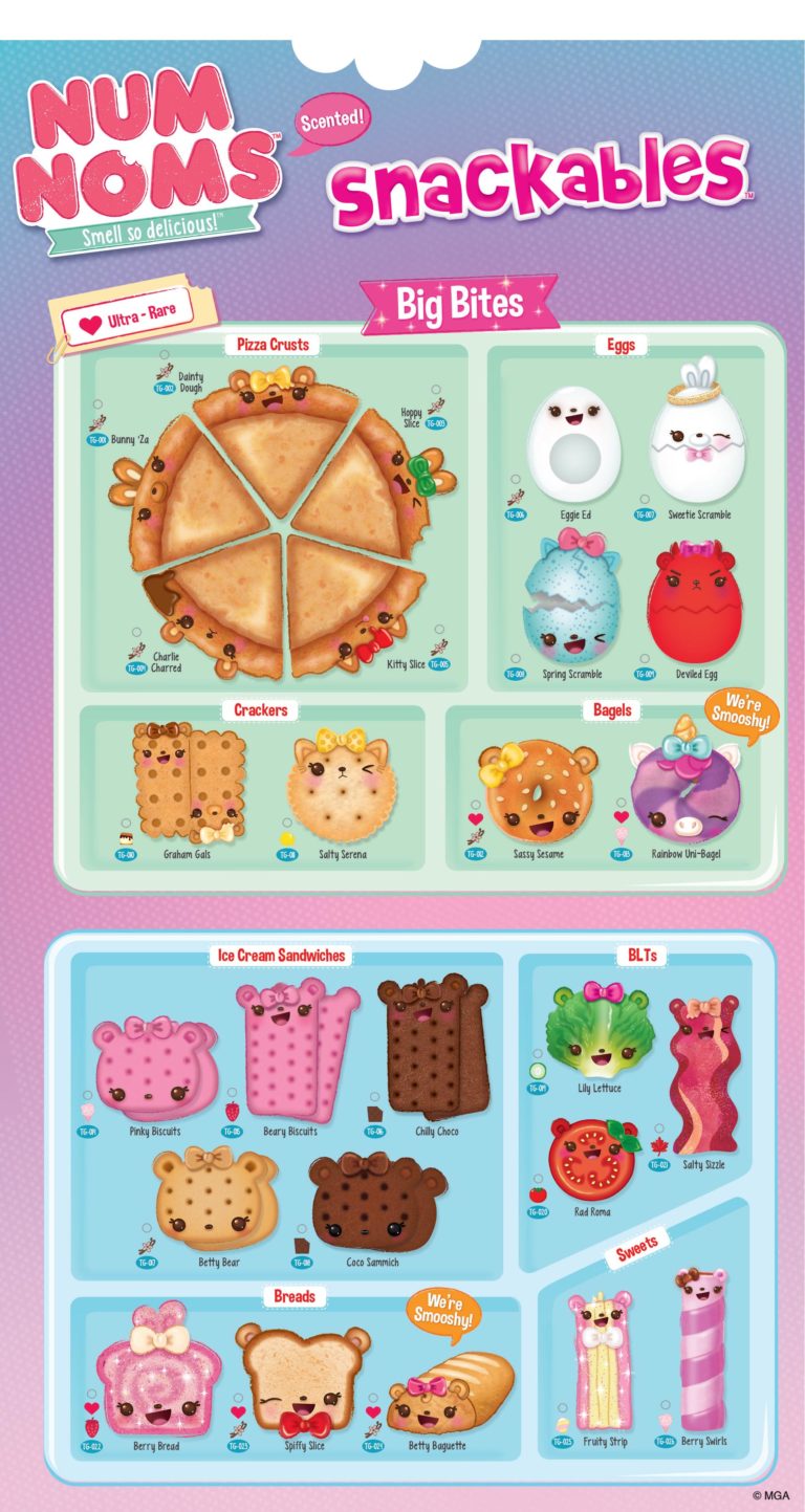Num Noms Snackables Slime Series 3 Collector Guide List Checklist 1 ...