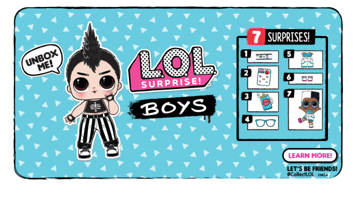 L.O.L. Surprise! Boys Series 1 – List of Characters Checklist – Kids Time